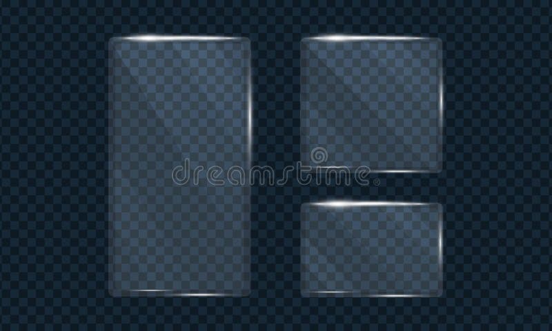 Clear Glass Panel Texture Set Stock Illustrations – 680 Clear Glass ...