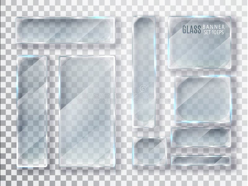 Clear Glass Panel Texture Set Stock Illustrations – 732 Clear Glass ...