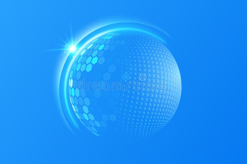Glass Transparent Protection Sphere Shield. Sphere Shield with Hexagon ...