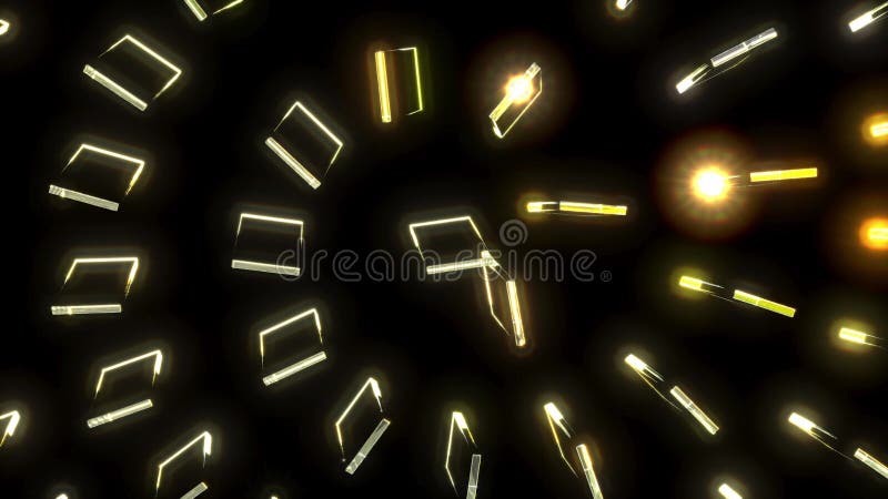 Glass Transparent Rectangle on Black Bg Rotate Endless Stock Video ...