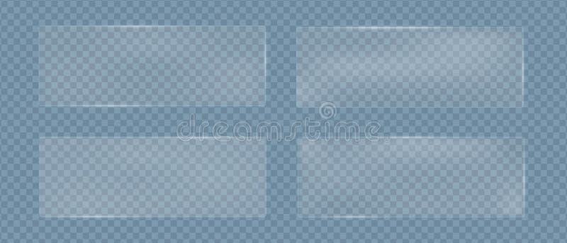 Glass Transparent Rectangles with Glare Polycarbonate Texture, Blurred ...