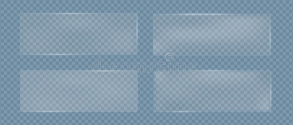 Glass Transparent Rectangles with Glare Polycarbonate Texture, Blurred ...