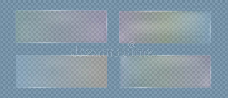 Glass Transparent Rectangles Rainbow Gradient Color with Glare ...