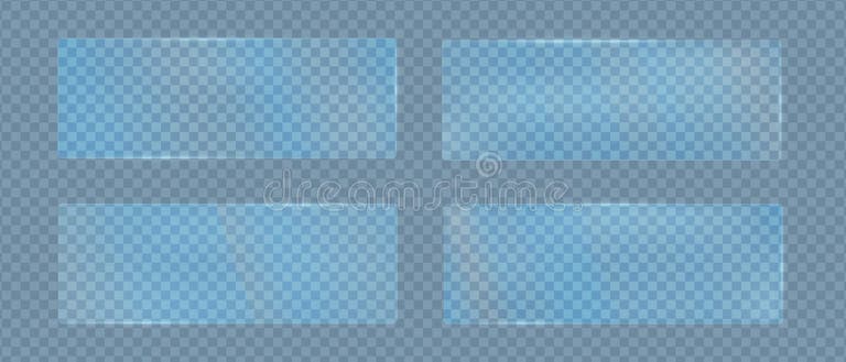 Glass Transparent Rectangles Rainbow Gradient Color with Glare ...