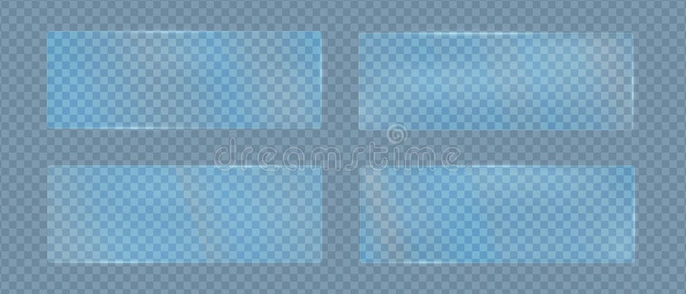 Glass Transparent Rectangles Rainbow Gradient Color with Glare ...