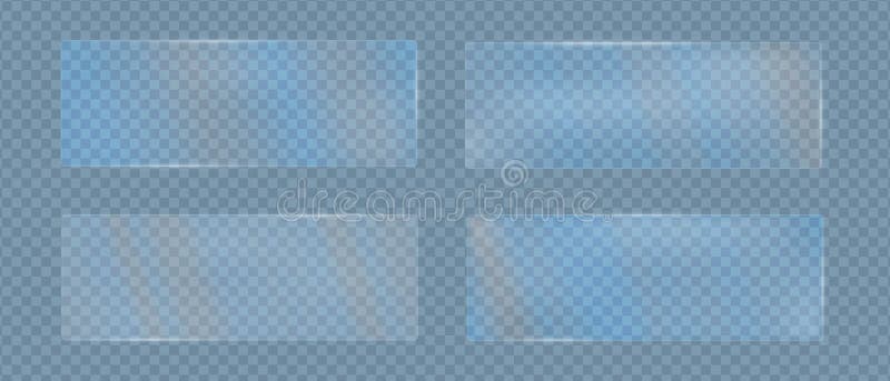 Glass Transparent Rectangles Rainbow Gradient Color with Glare ...