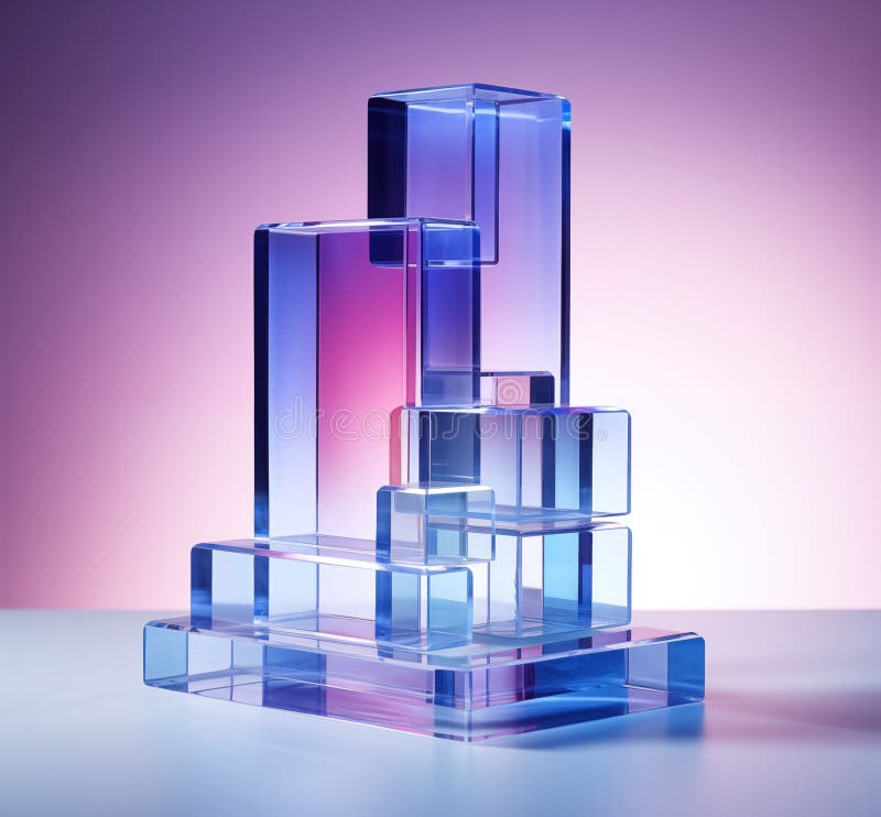 Glass Translucent Abstract Sculpture by Generative AI Stock ...