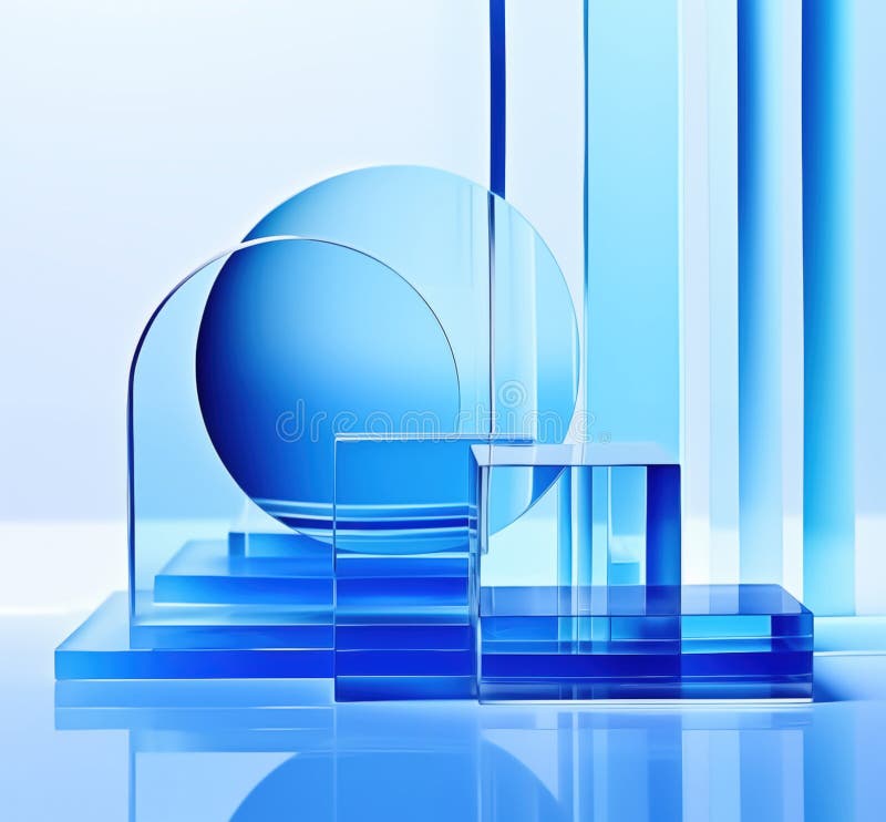 Glass Translucent Abstract Sculpture by Generative AI Stock ...