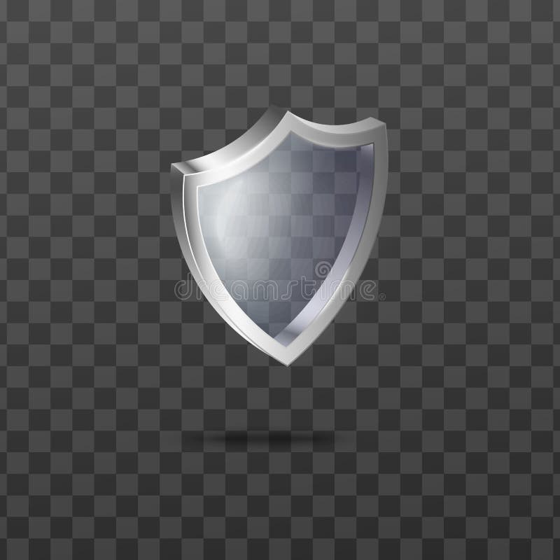 Glass Transparent Shield Protector and Armor 3d Vector Illustration ...
