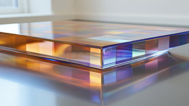 Glass Tray with Multicolored Checkerboard Pattern Stock Illustration ...