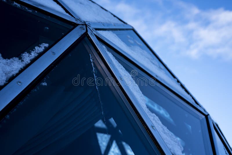 Glass Triangle Geometry on Facade Stock Photo - Image of abstract ...