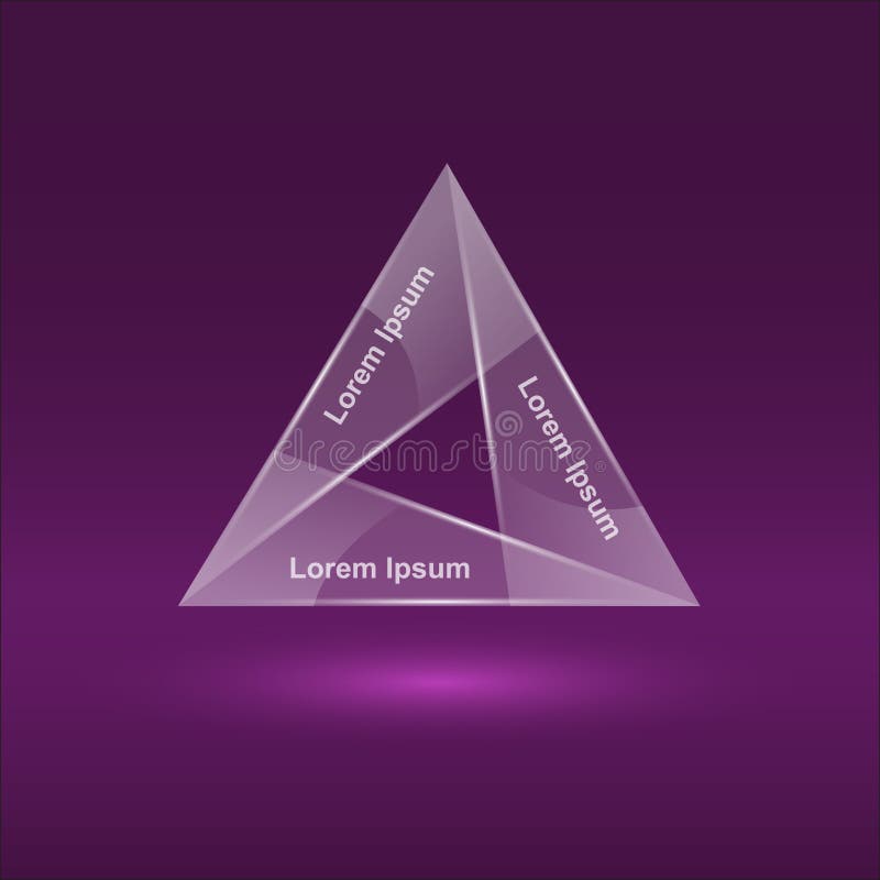 Glass triangle infographic stock vector. Illustration of design - 36703481