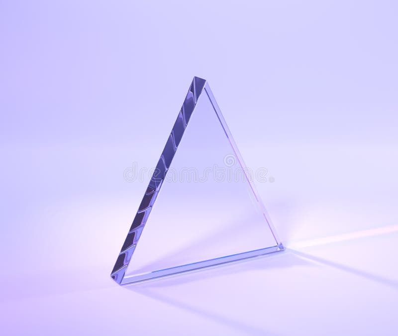 Glass Triangle with Rainbow Effect of Light Refraction from Prism or ...