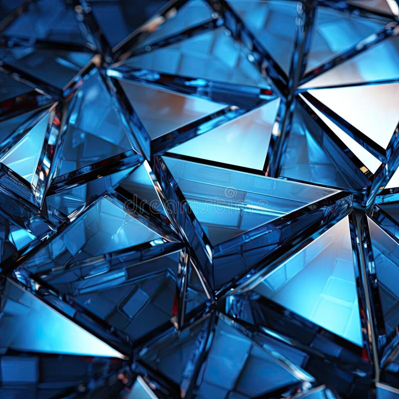 Glass Triangles in a Futuristic Organic Style Stock Illustration ...