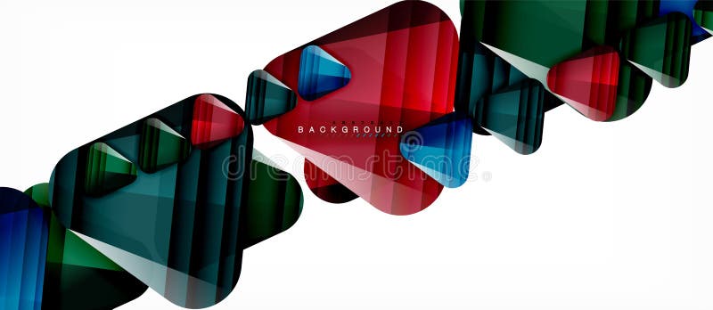 Glass Triangles Modern Geometric Composition, Abstract Background Stock ...