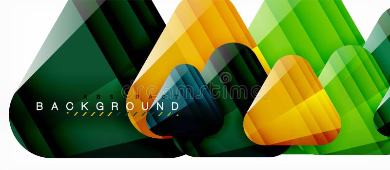 Glass Triangles Modern Geometric Composition, Abstract Background Stock ...