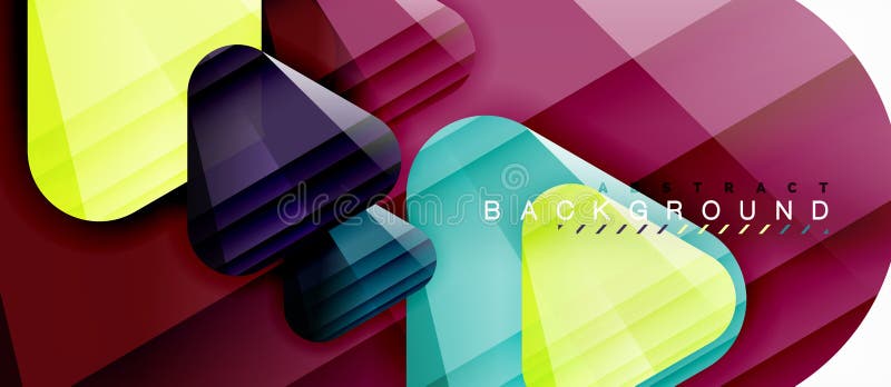 Glass Triangles Modern Geometric Composition, Abstract Background Stock ...