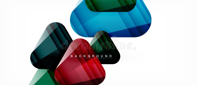 Glass Triangles Modern Geometric Composition, Abstract Background Stock ...