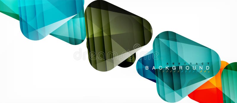 Glass Triangles Modern Geometric Composition, Abstract Background Stock ...