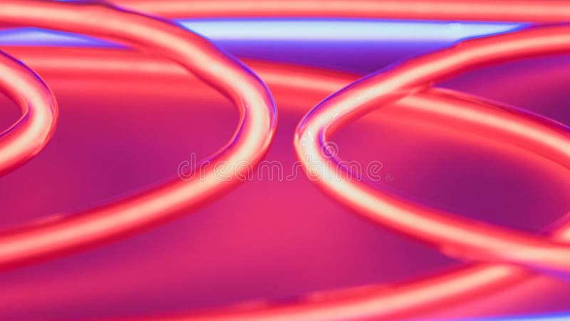 Red Neon Lights Background. Lighting Glass Neons Circle Shape Stock ...