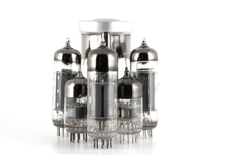 Glass vacuum radio tubes stock image. Image of light - 42805019