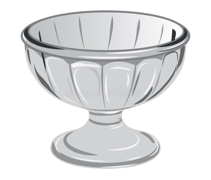 Empty Ice Cream Sundae Bowl Clipart