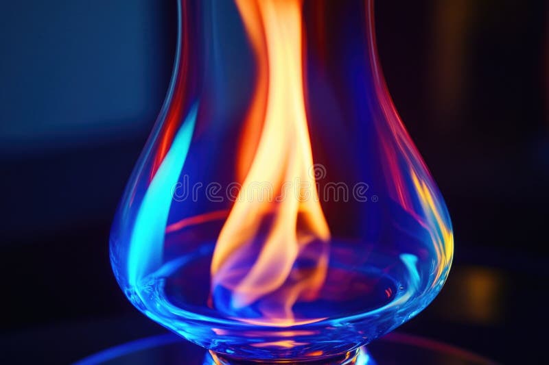 A Glass Vase Filled with a Dancing Flame Stock Photo - Image of home ...