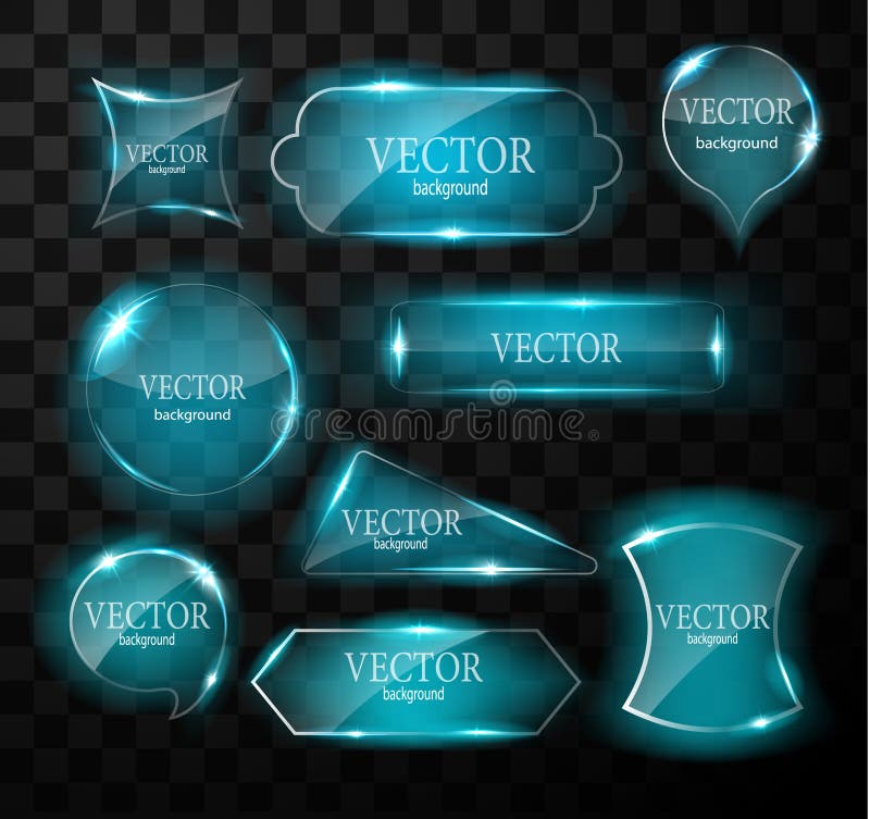 Glass Vector Button Plane. Easy Editable Background Stock Vector ...