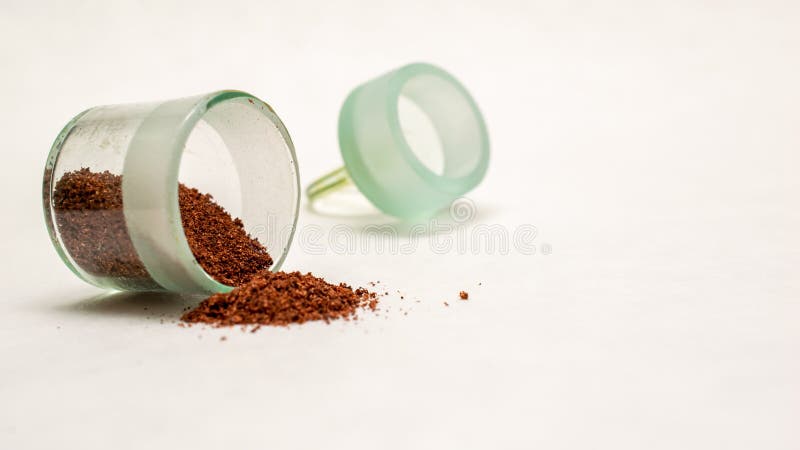 Glass Vessel with Copper Powder Stock Image - Image of substance ...