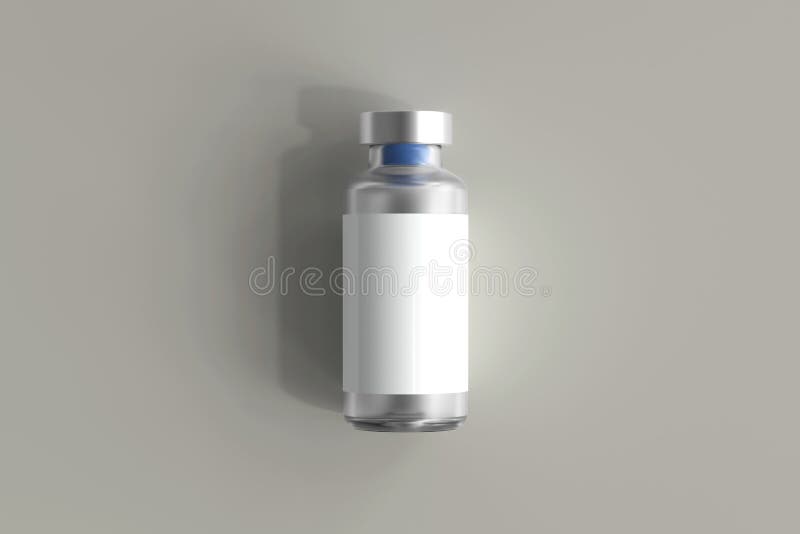 Glass Vial Bottle 3D Rendering Stock Illustration - Illustration of ...