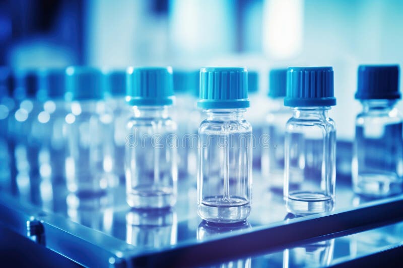 Glass Vials for Liquid Samples. Laboratory Equipment for Dispensing ...