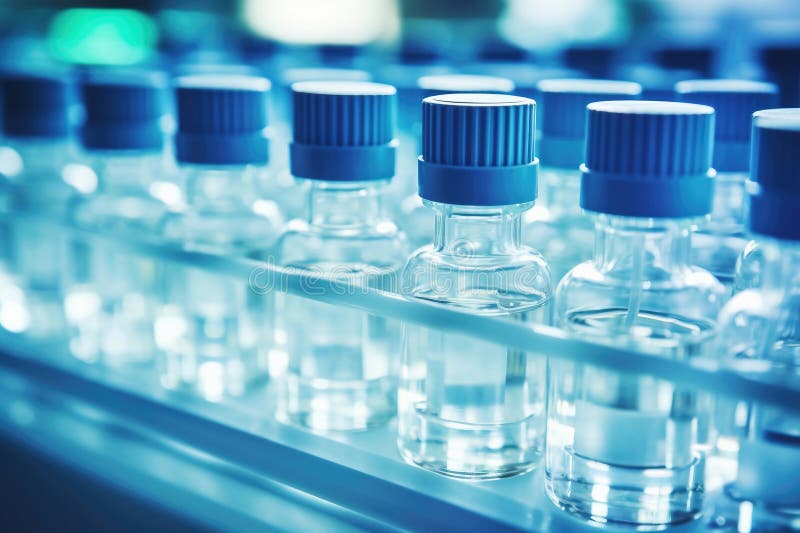 Glass Vials for Liquid Samples. Laboratory Equipment for Dispensing ...