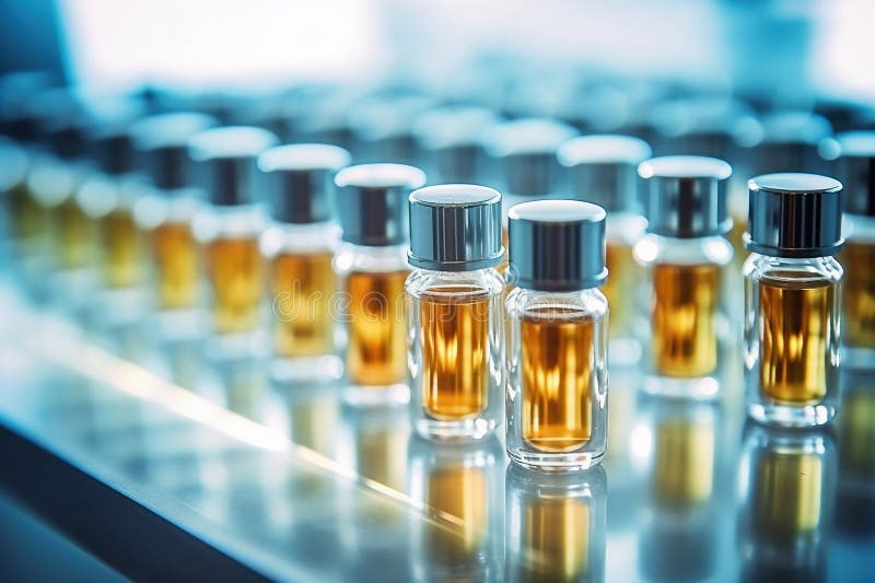 Glass Vials for Liquid Samples. Laboratory Equipment for Dispensing ...