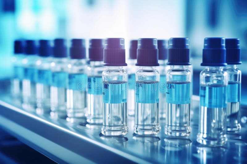 Glass Vials for Liquid Samples. Laboratory Equipment for Dispensing ...