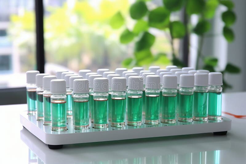 Glass Vials for Liquid Samples. Laboratory Equipment for Dispensing ...