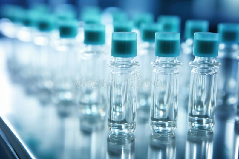 Glass Vials for Liquid Samples. Laboratory Equipment for Dispensing ...