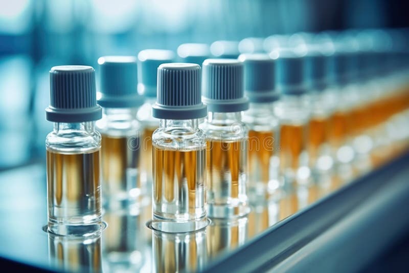 Glass Vials for Liquid Samples. Laboratory Equipment for Dispensing ...