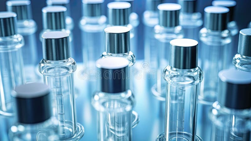 Glass Vials for Liquid Test Samples Stock Photo - Image of equipment ...