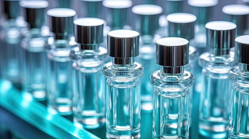 Glass Vials for Liquid Test Samples Stock Photo - Image of research ...