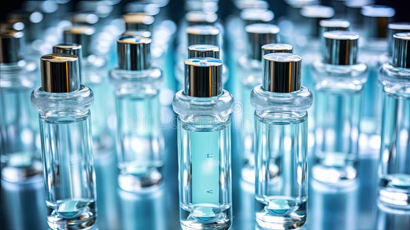 Glass Vials for Liquid Test Samples Stock Image - Image of medicine ...