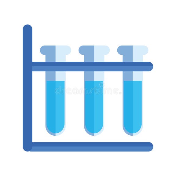 Glass Vials Samples on Rack Stock Vector - Illustration of medical ...