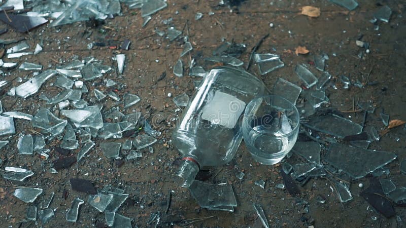 Falling Bottle of Vodka on the Floor Stock Video - Video of drink ...