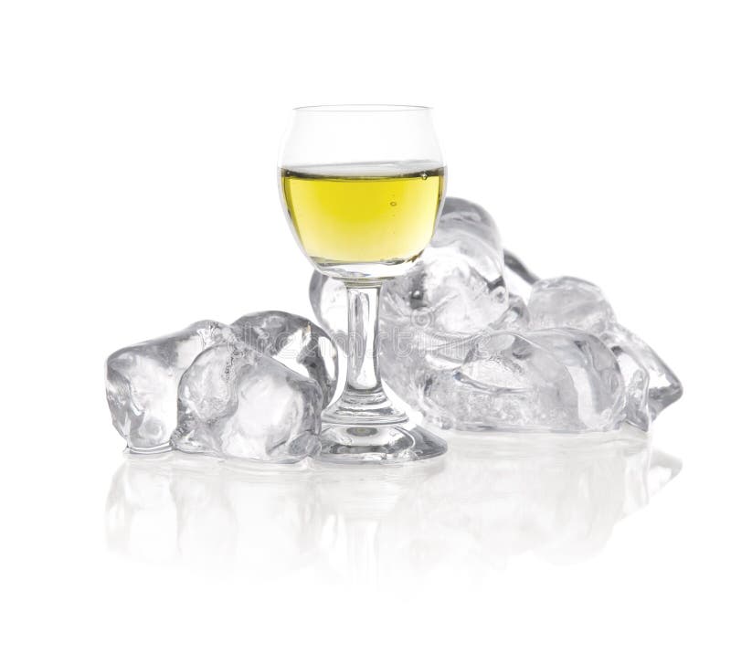 Glass of vodka with ice stock image. Image of drink, cold - 18693737