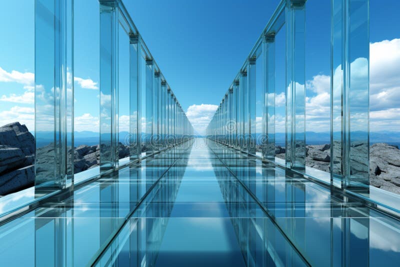 Glass Walkway stock illustration. Illustration of paseo - 302528897