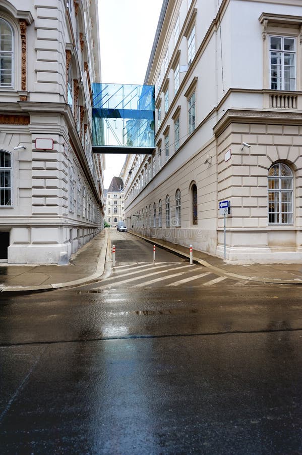 Glass Walkway between Two Buildings Stock Image - Image of contemporary ...