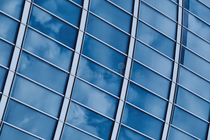 Glass Wall Background, Glass Facade Texture. Glazed Building Wall in ...