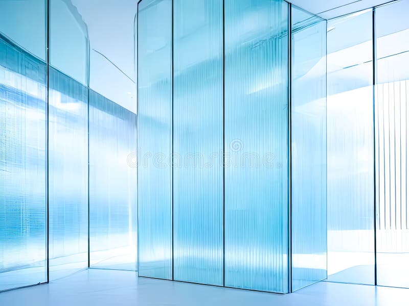 Glass Wall Background Illuminated with Bright Light Stock Image - Image of reflection, interior ...