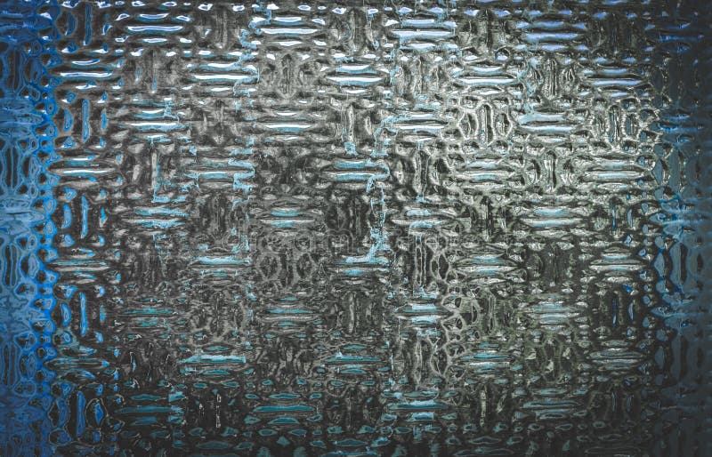 Glass Wall. Embossed Glass Blue Tint Stock Illustration - Illustration ...