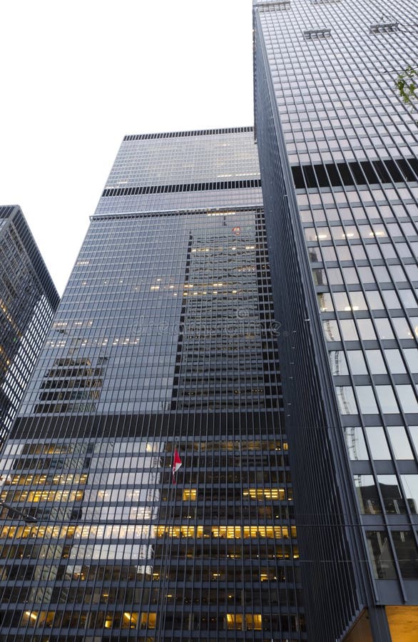 Glass Wall of a High-rise Building Stock Image - Image of building ...