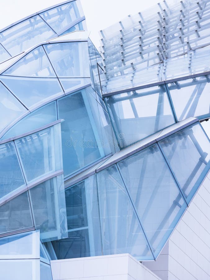 Glass Wall Modern Building Facade Blue Transparency Architecture ...